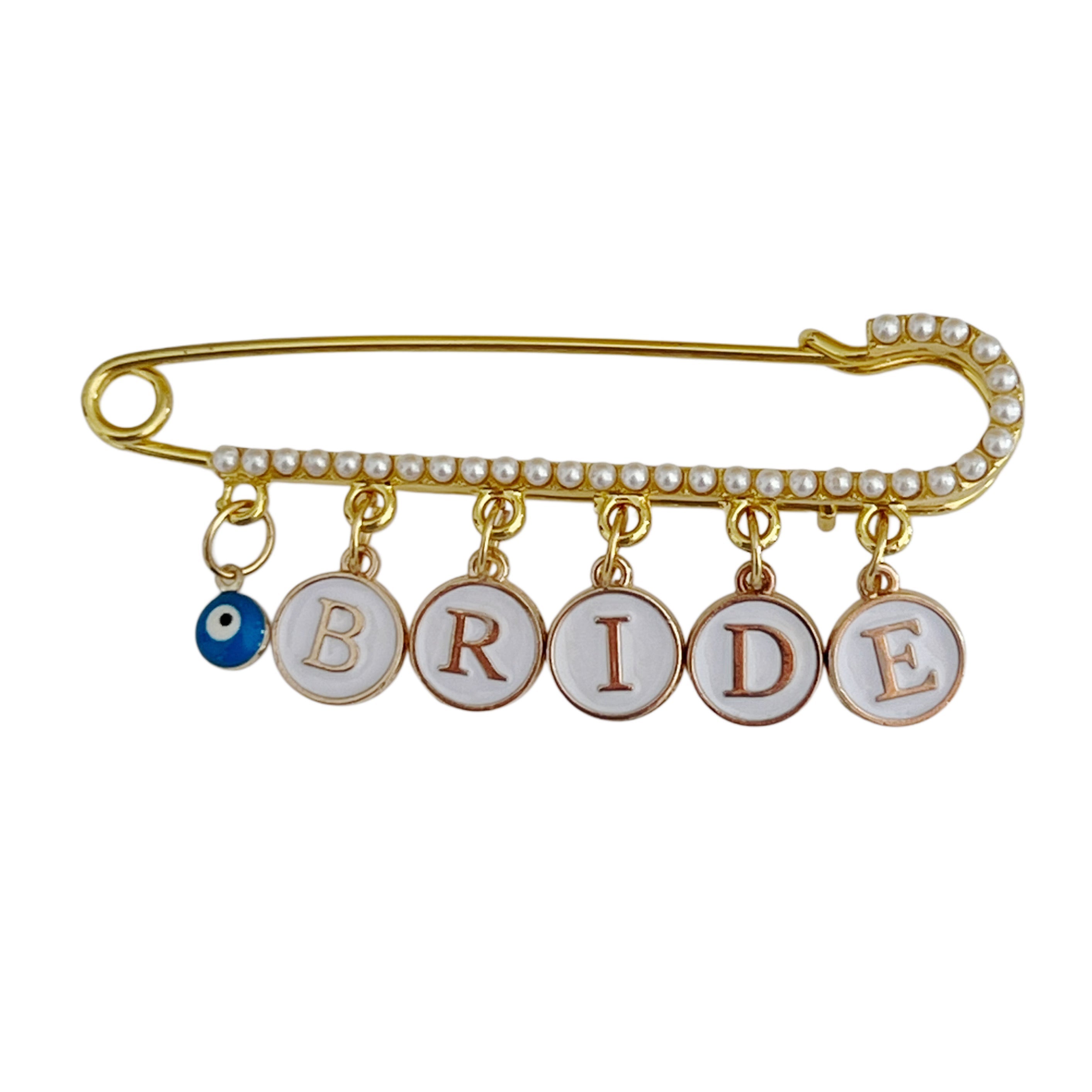 8 CM Pearl Bride Pin With Protection - Gold – Astra®