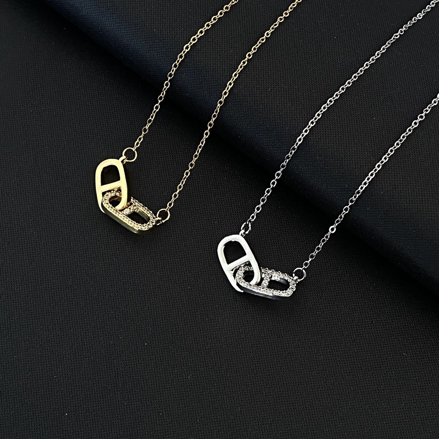 ASTRA® DOUBLE C&D CRYSTAL NECKLACE – Astra®